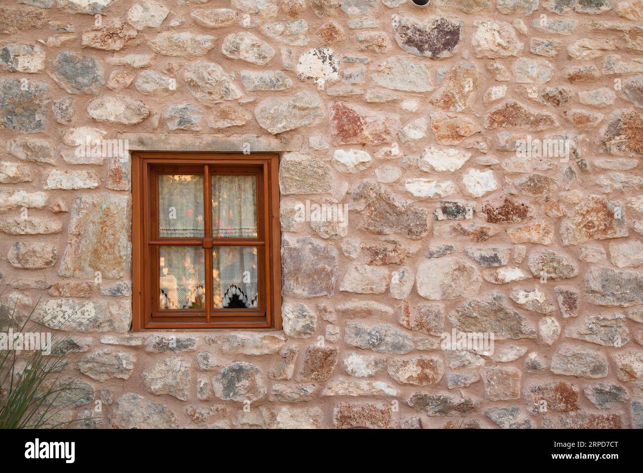 Datca located in old antique house old fashioned wooden windows, Turkey ...