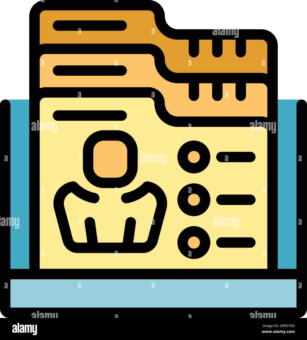 Patient folder icon outline vector. Medical office. Nurse care color ...