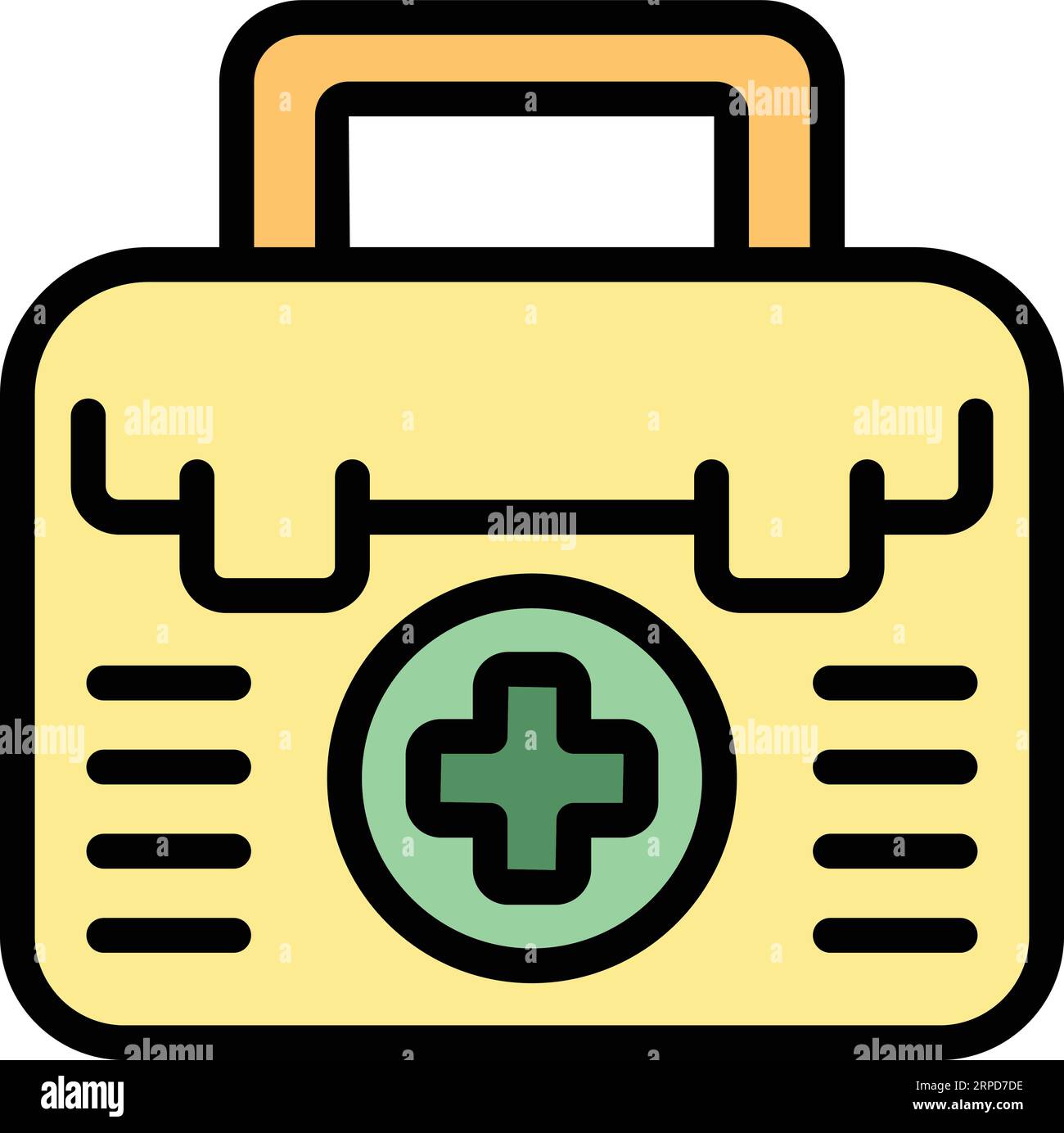 First aid kit icon outline vector. Medical patient. Clinic office color ...