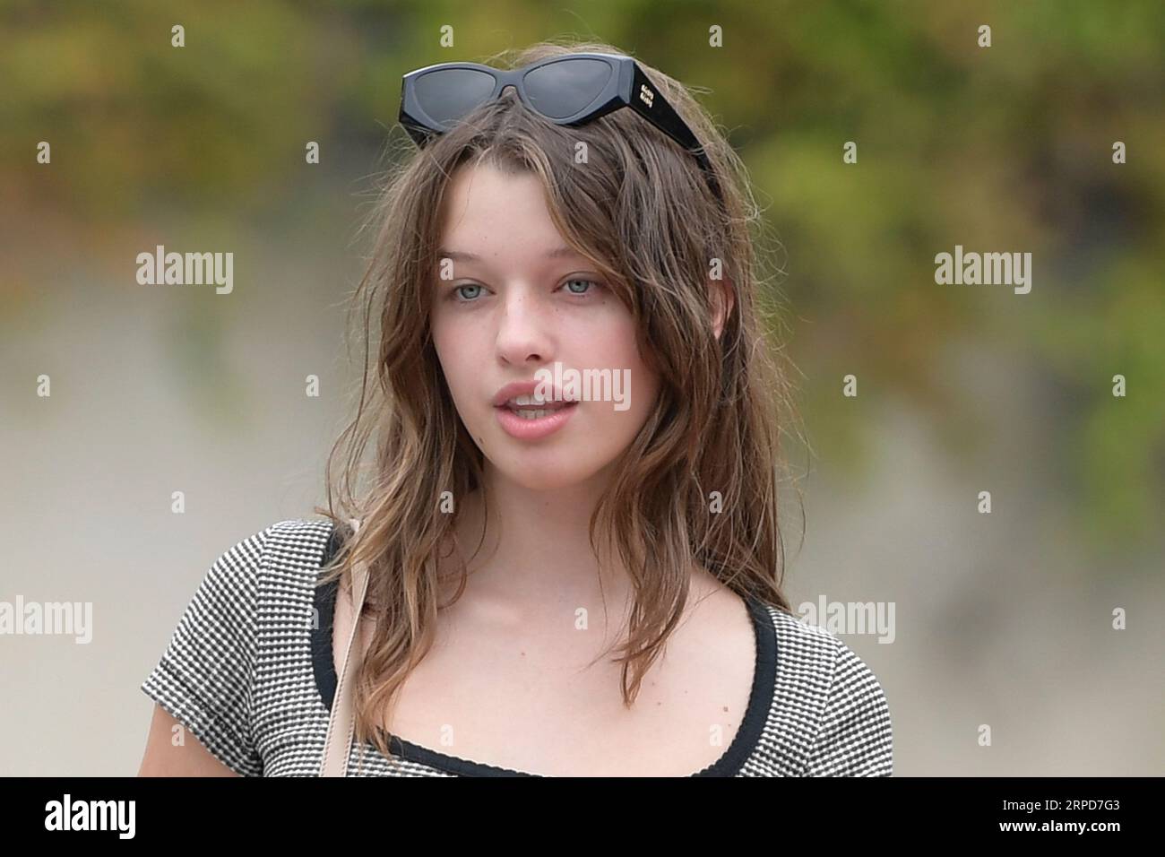 Ever Anderson arrives at the dock of the Hotel Excelsior at Lido for 80 ...