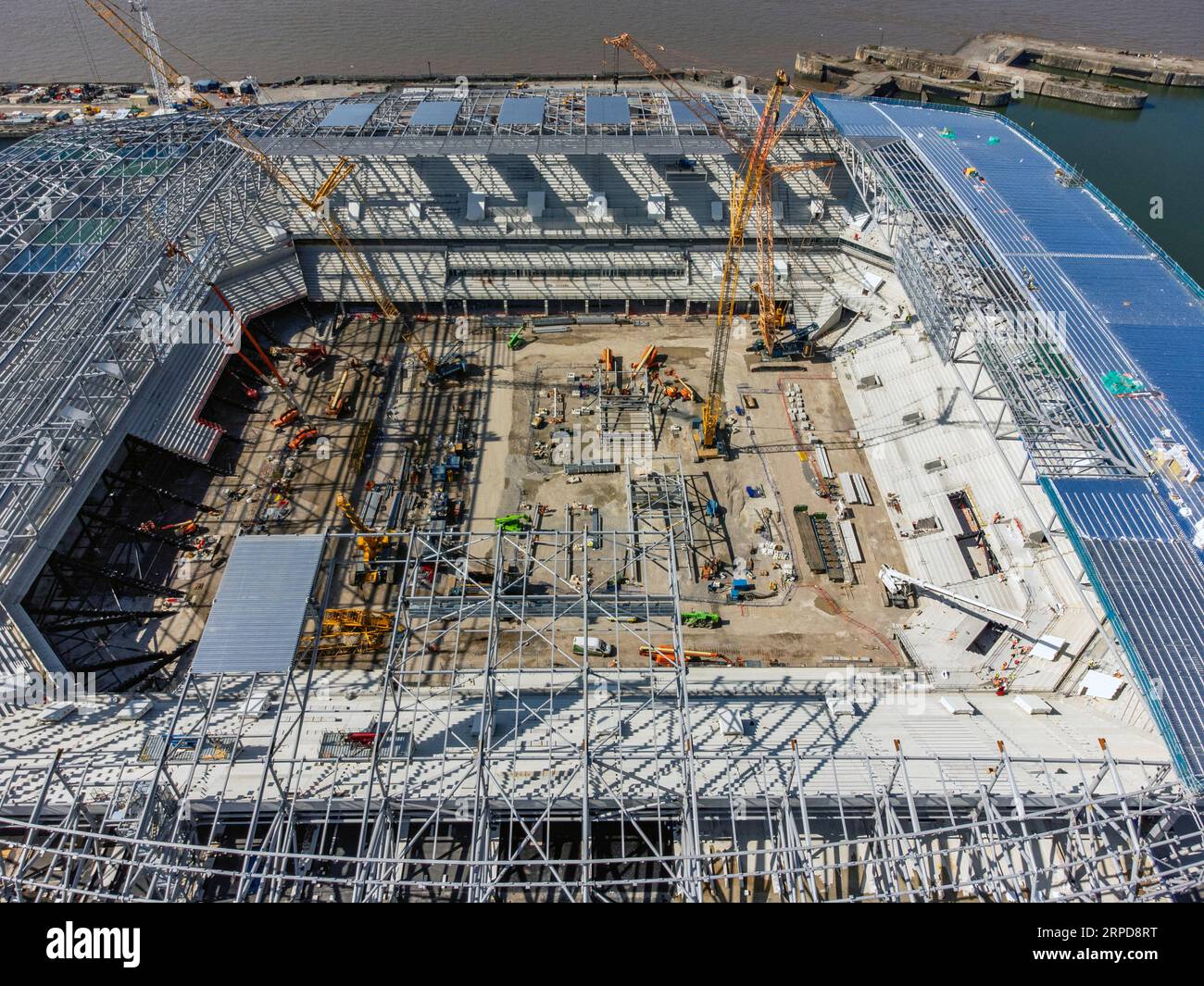 Construction for Everton Football Club's Bramley Moore Stadium in the ...