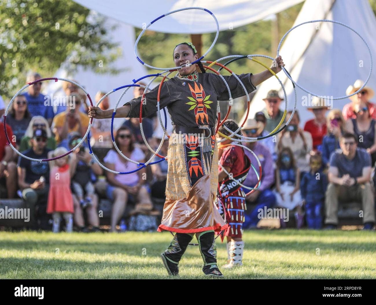 (190727) -- CHEYENNE, July 27, 2019 -- An Indian dancer performs at the ...