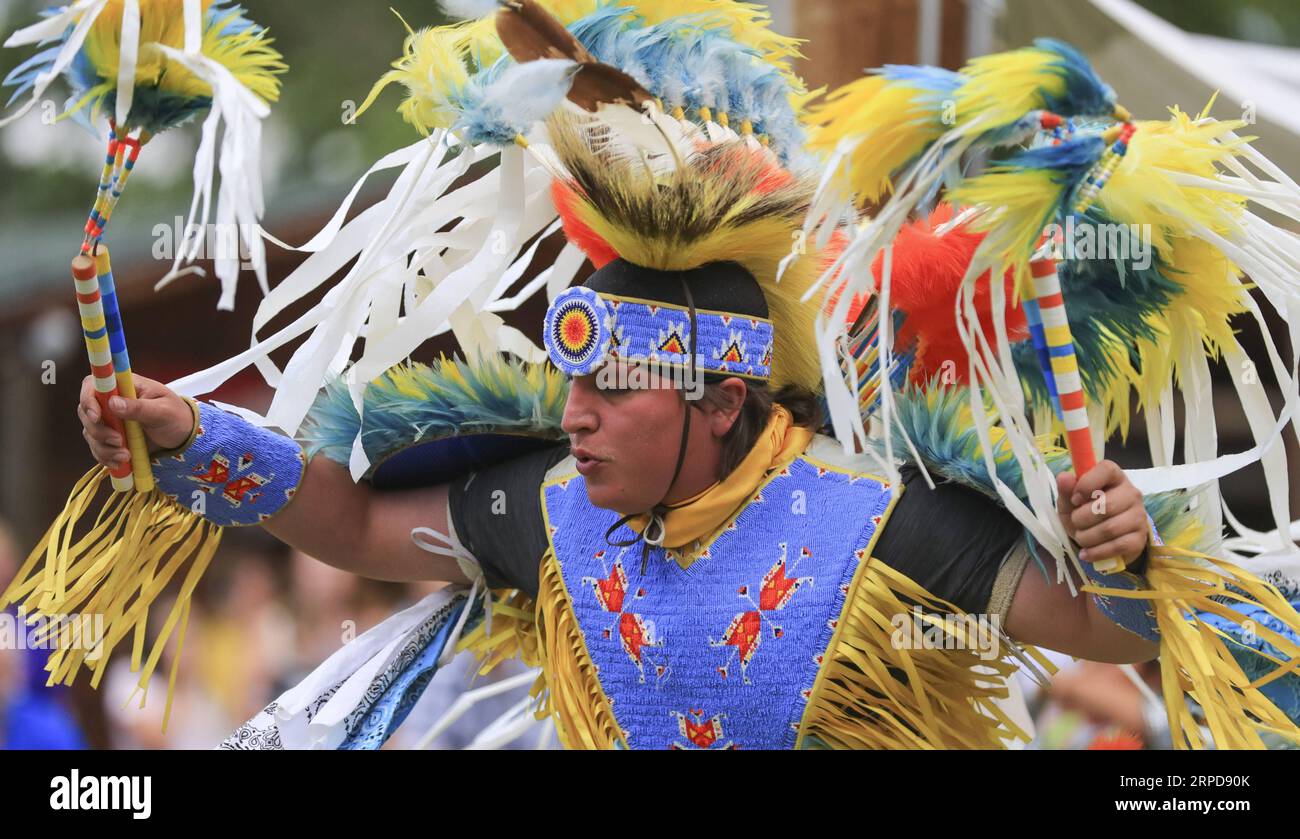 (190727) -- CHEYENNE, July 27, 2019 -- An Indian dancer performs at the ...