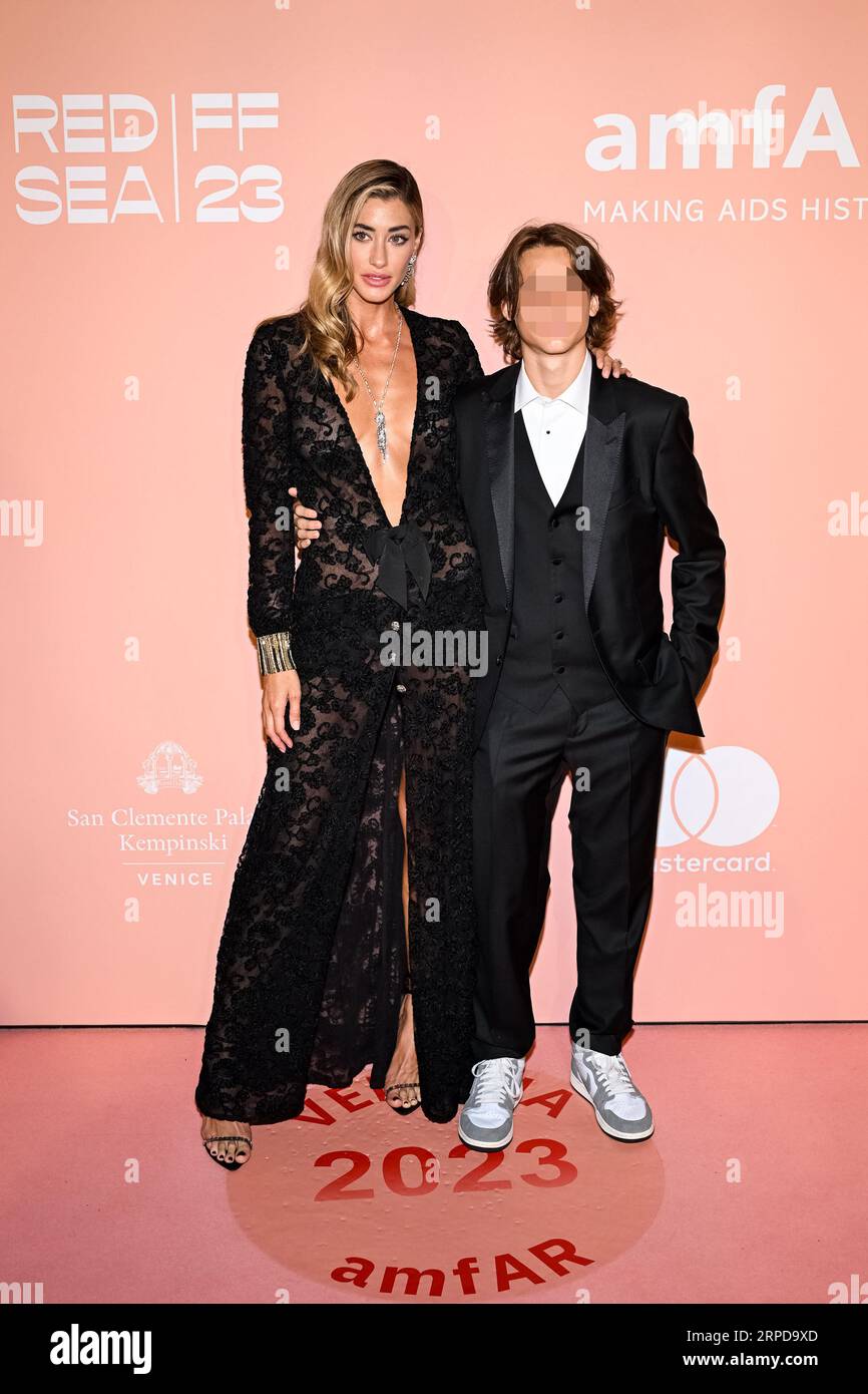 Italy. 03rd Sep, 2023. Jessuca Serfaty, Roman Serfaty 80th Venice Film ...