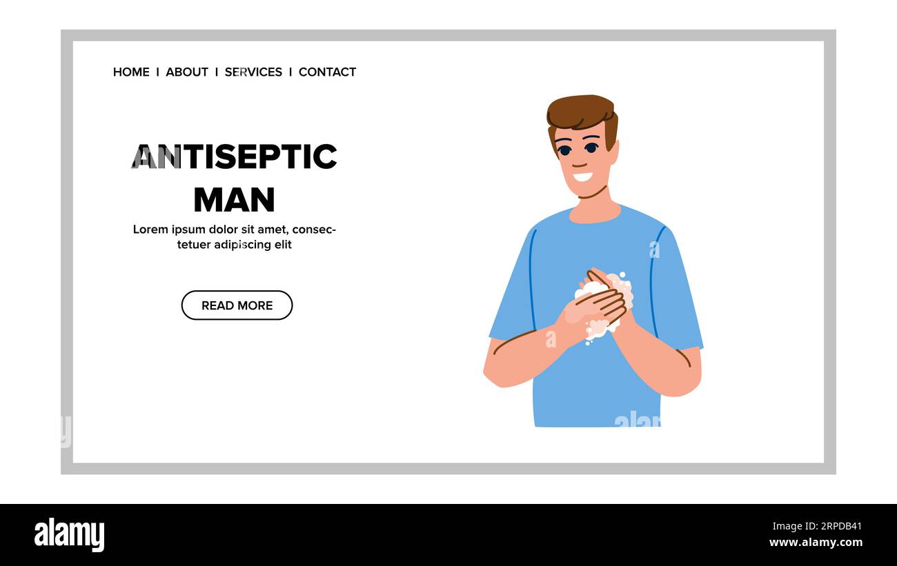 hand antiseptic man vector Stock Vector Image & Art - Alamy