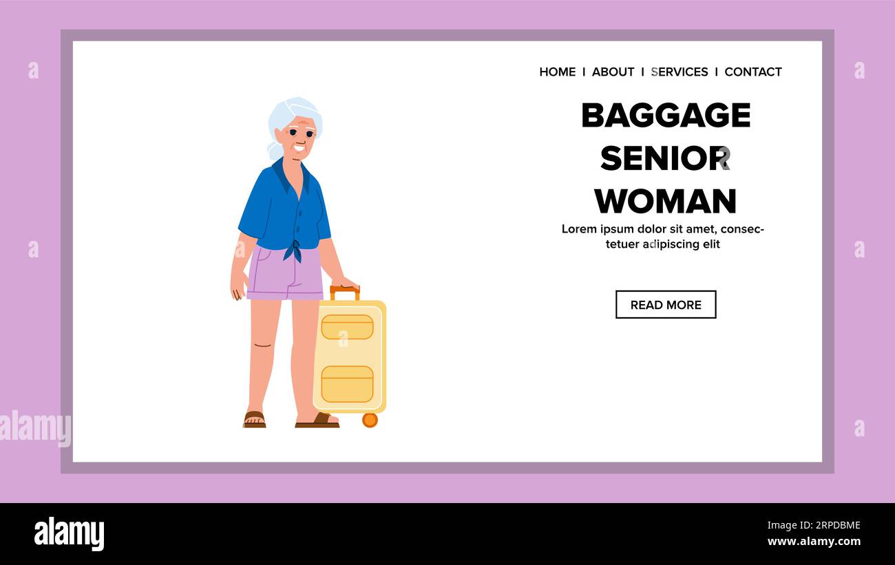 female baggage senior woman vector Stock Vector Image & Art - Alamy