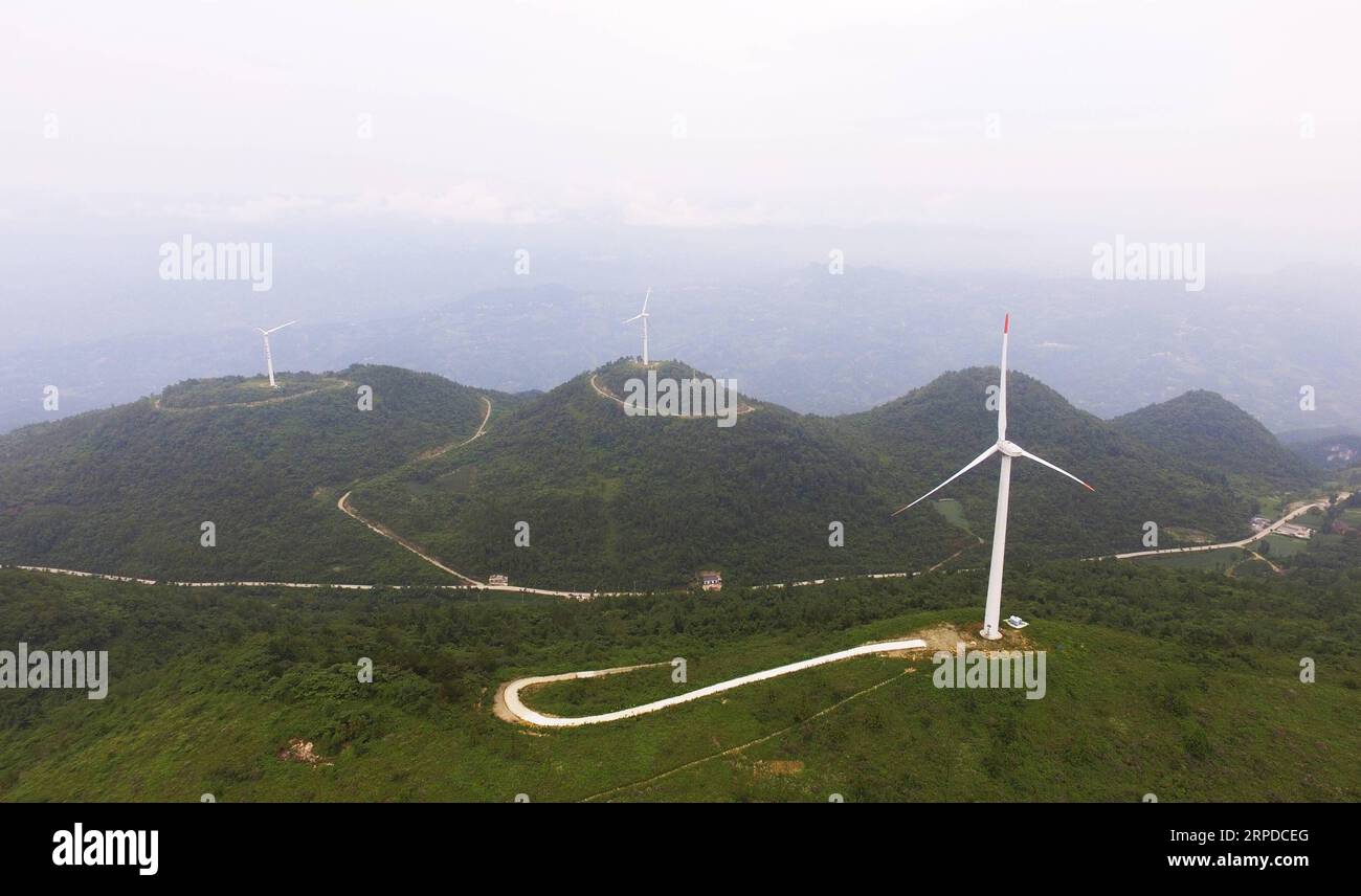 (190731) -- YUNYANG, July 31, 2019 -- Aerial photo taken on July 30 ...