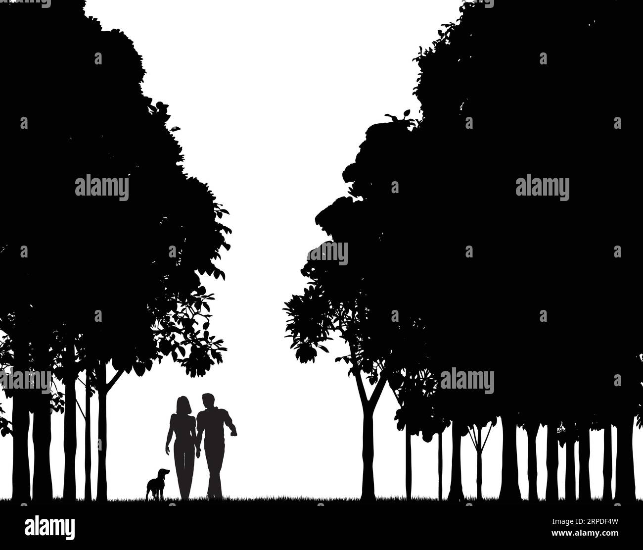 Walk woodland walk Stock Vector Images - Alamy