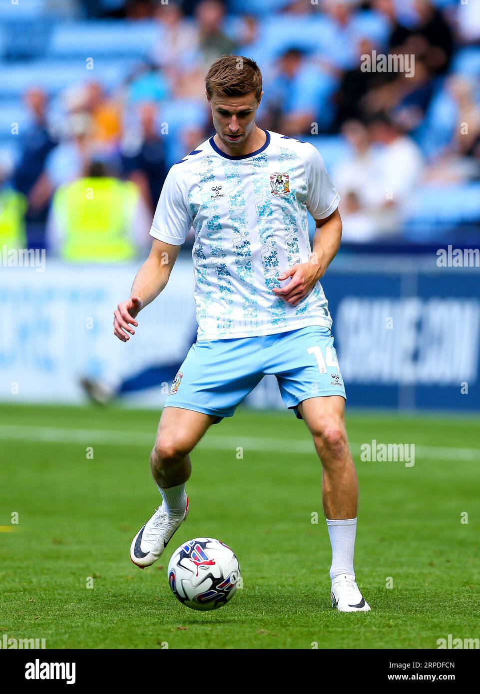 Coventry City's Ben Sheaf warms up ahead of the Sky Bet Championship ...