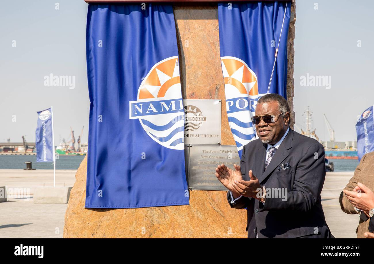 (190802) -- WALVIS BAY (NAMIBIA), Aug. 2, 2019 -- Namibia s President ...
