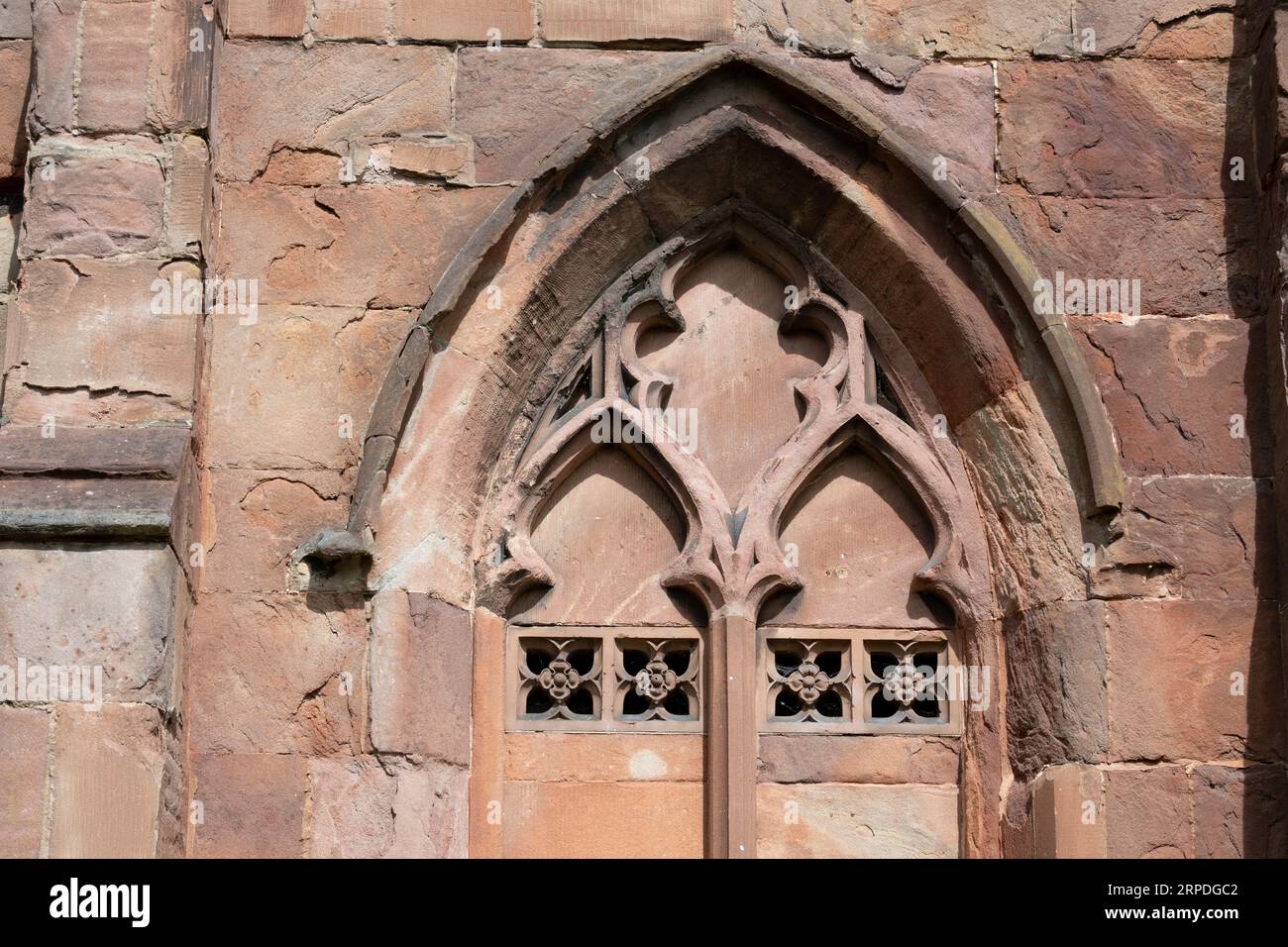 South face stonework, St. Mary`s Church, Handsworth, Birmingham, West ...