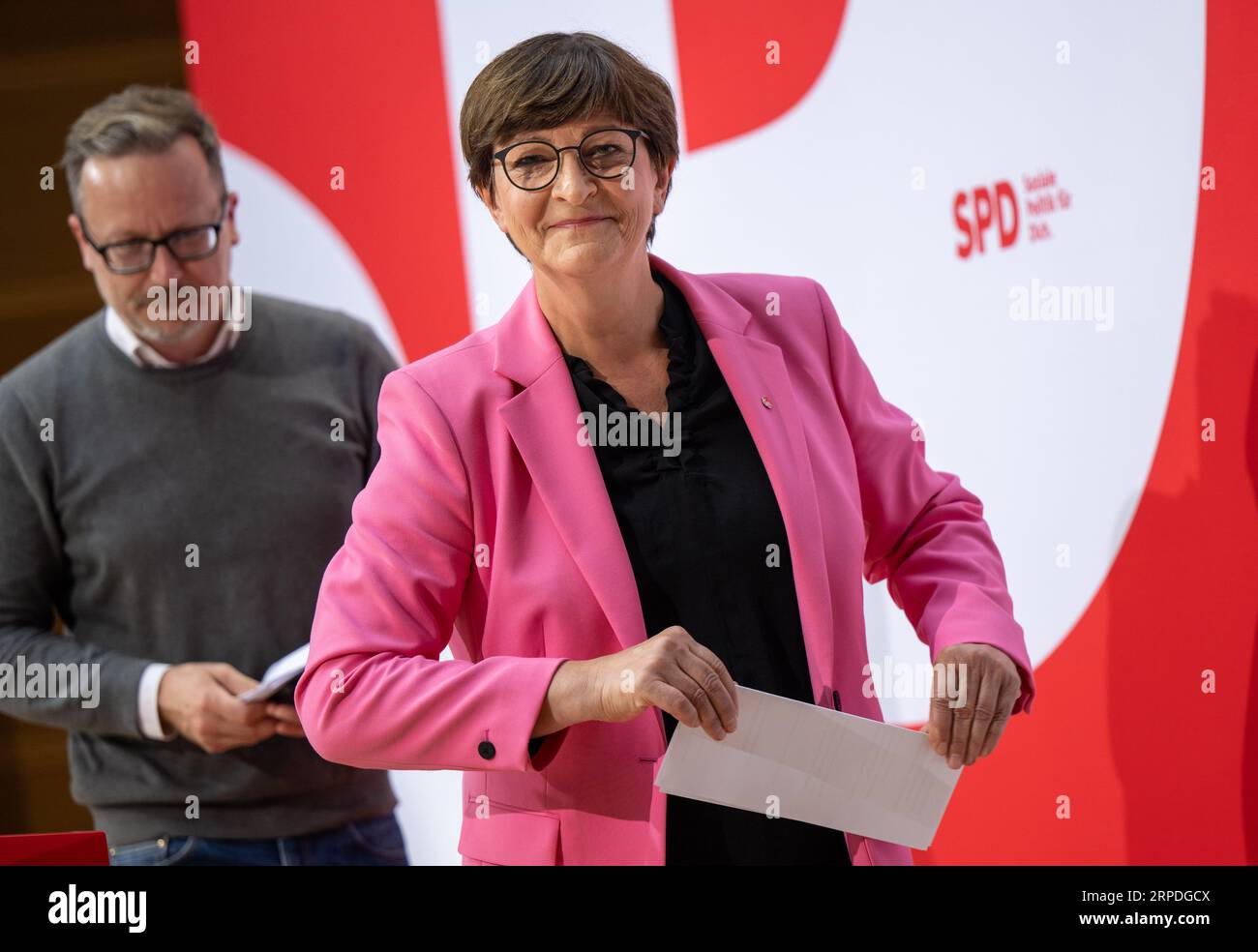 Berlin, Germany. 04th Sep, 2023. Saskia Esken, chairwoman of the SPD ...