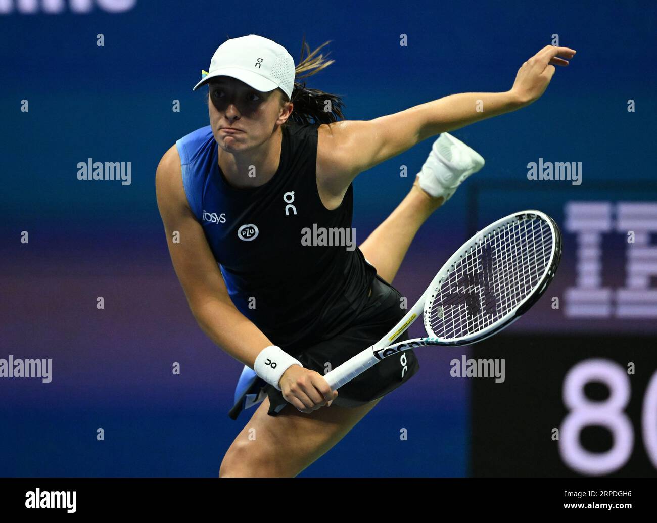 Flushing NY, USA. 03rd Sep, 2023. **NO NY NEWSPAPERS** Iga Swiatek Vs Jelena Ostapenko at the ...