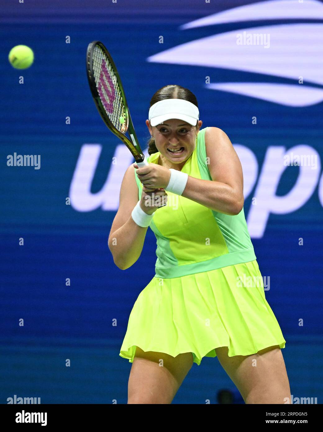 Flushing NY, USA. 03rd Sep, 2023. **NO NY NEWSPAPERS** Iga Swiatek Vs Jelena Ostapenko at the ...