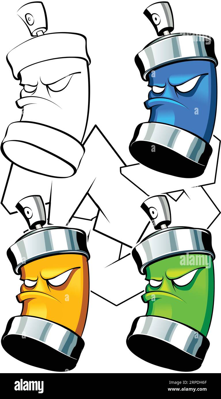 Graffiti cans Stock Vector Images - Alamy