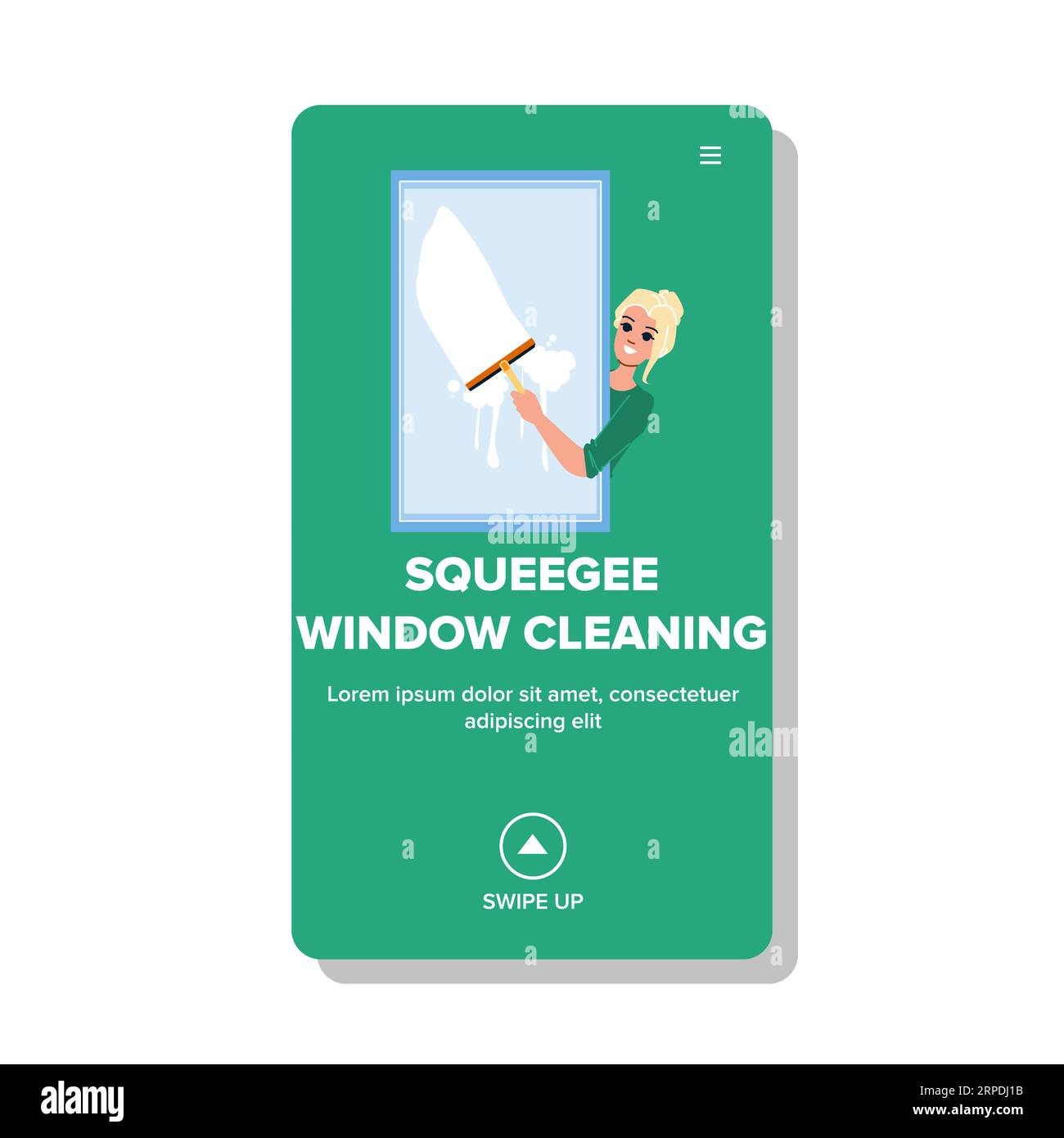 wash squeegee window cleaning vector Stock Vector Image & Art - Alamy