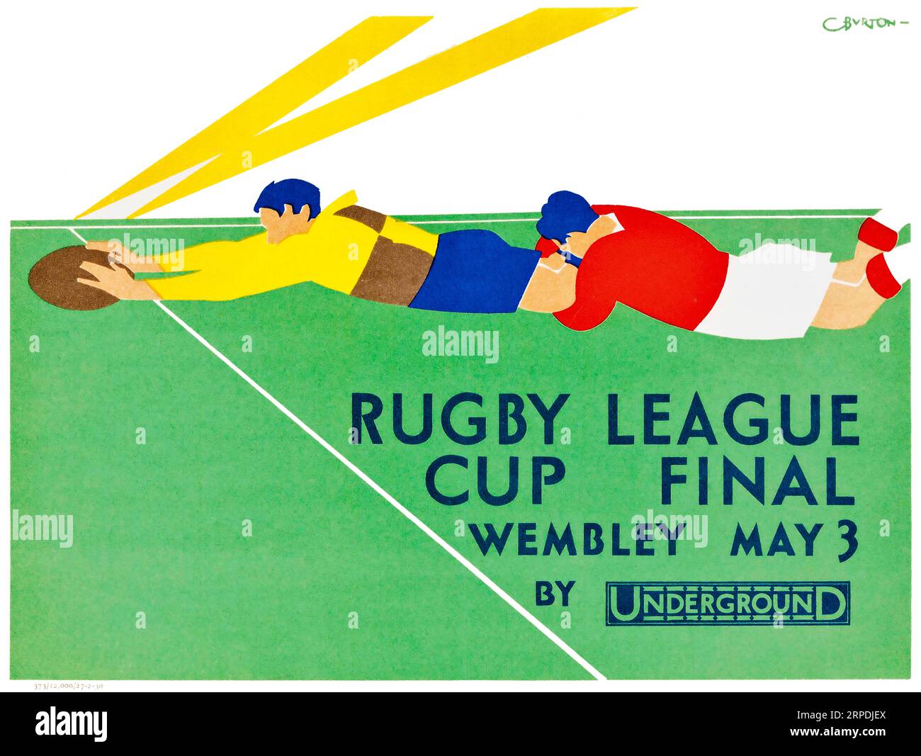 1930 Rugby League final at Wembley, London, England by Charles Burton ...