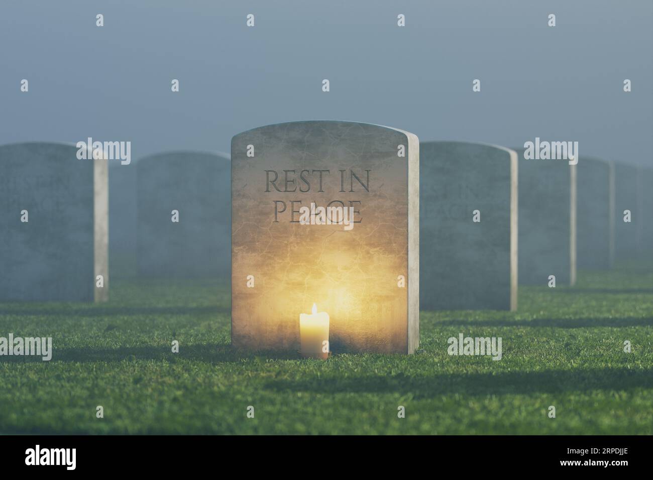 Rip gravestone white marble cross hi-res stock photography and images ...