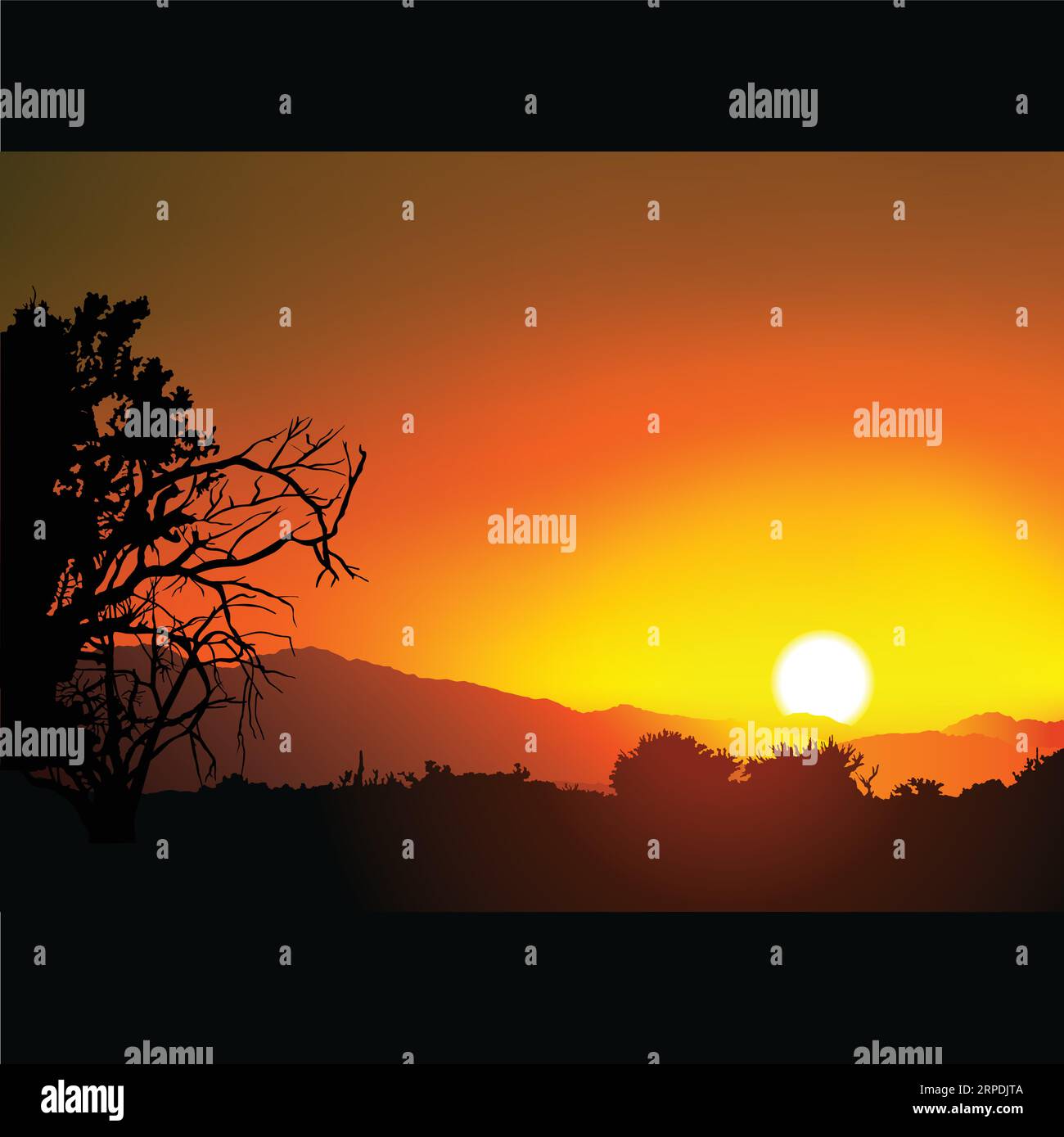 Savannah prairie Stock Vector Images - Alamy