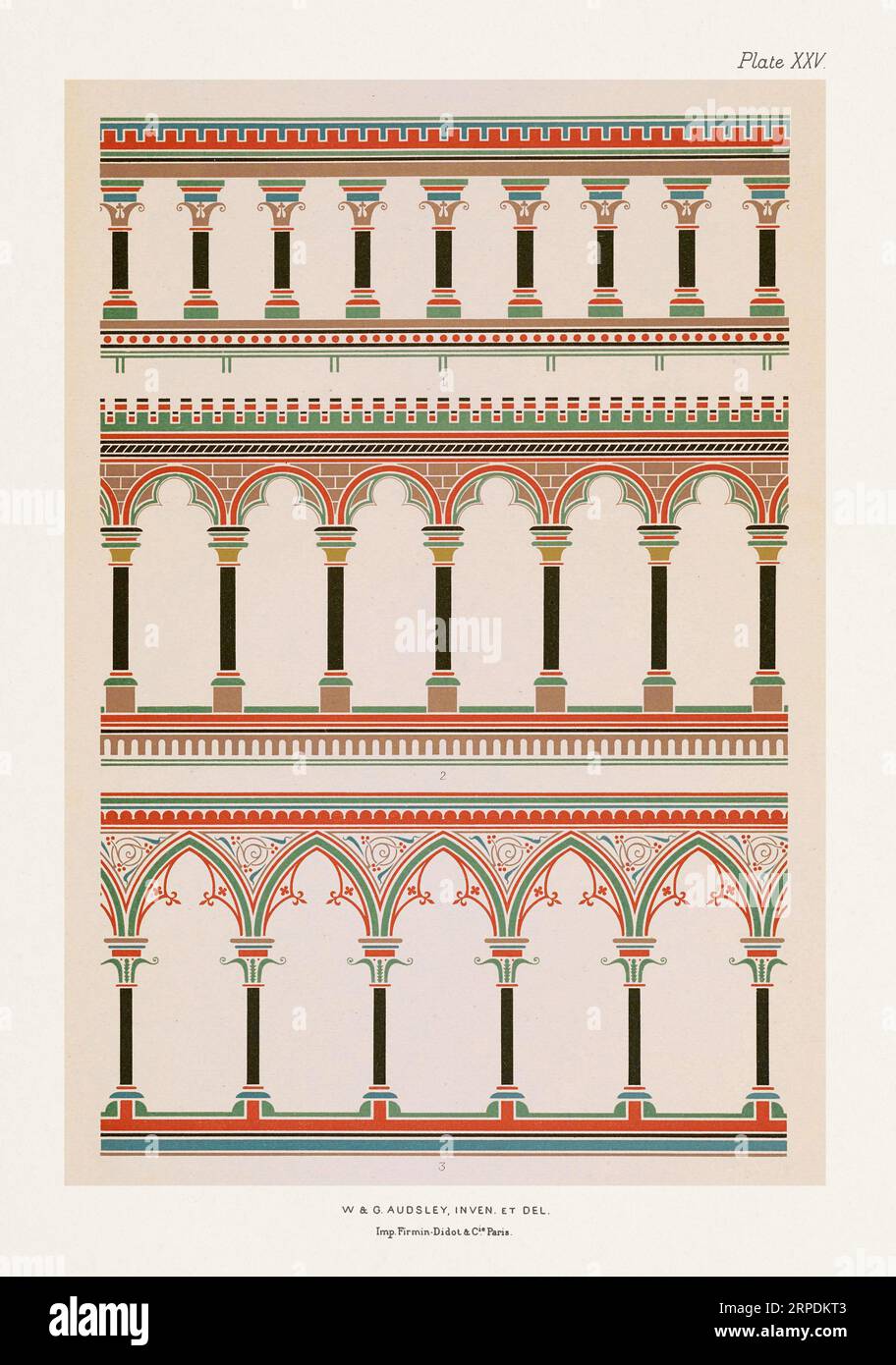 Medieval ornaments. Colonnade and Arcades Stock Photo - Alamy