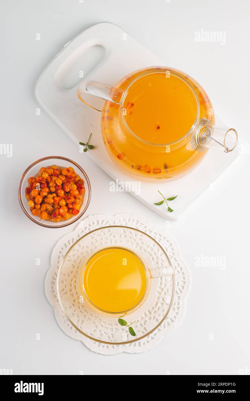 Sea buckthorn tea oranges hi-res stock photography and images - Alamy