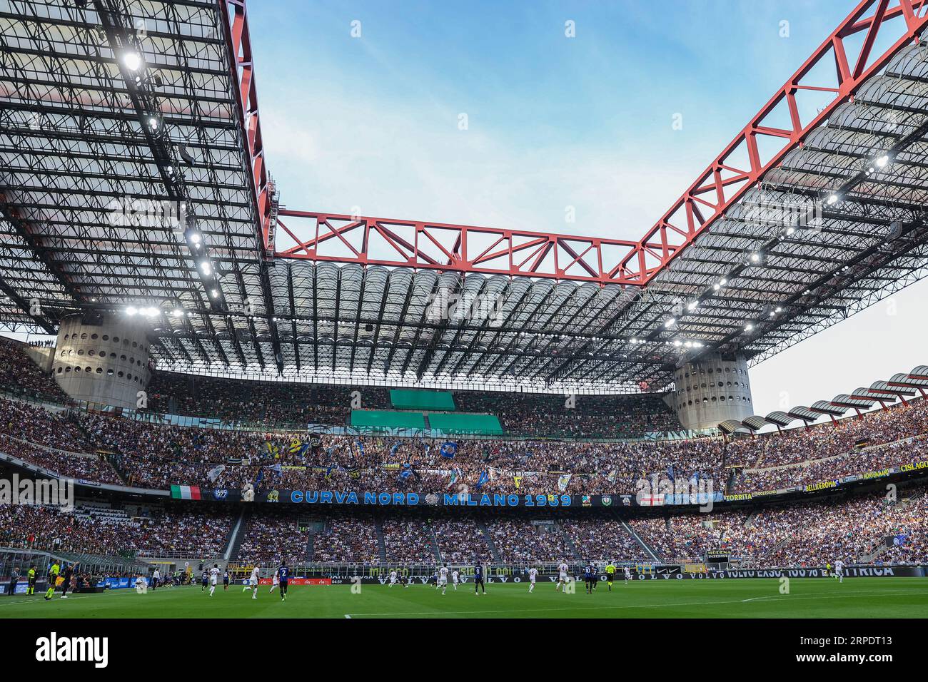 Milan, Italy. 03rd Sep, 2023. Interior view of the stadium during Serie ...