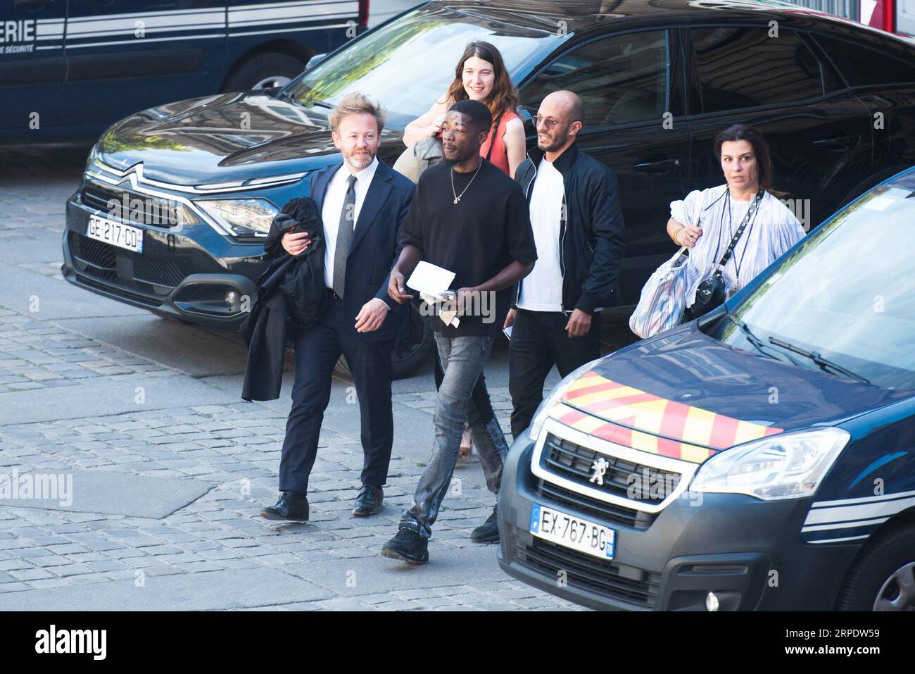 French rapper Mohamed Sylla, aka MHD, arrives for the opening of his ...