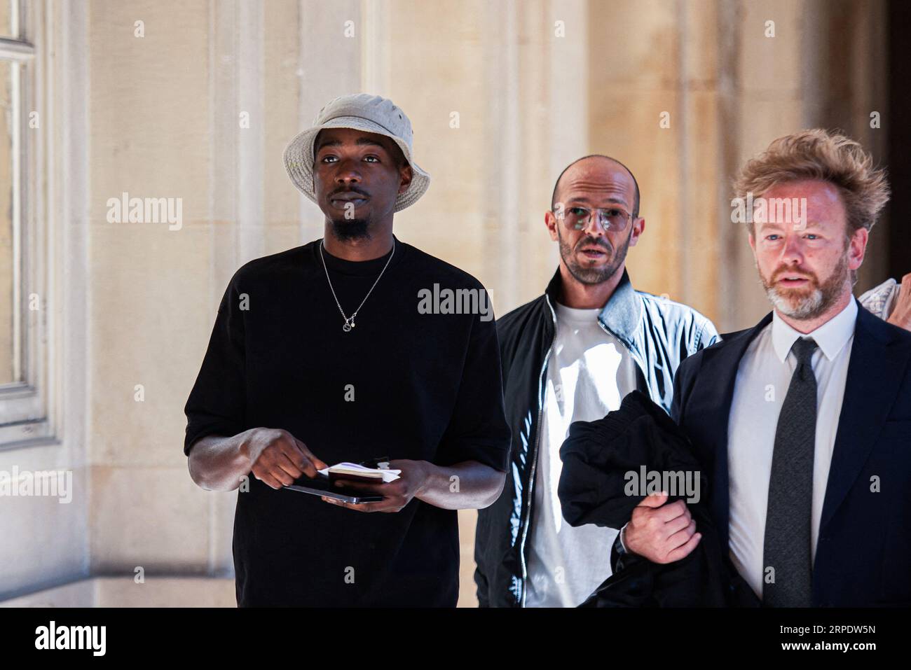 French rapper Mohamed Sylla, aka MHD, arrives for the opening of his ...