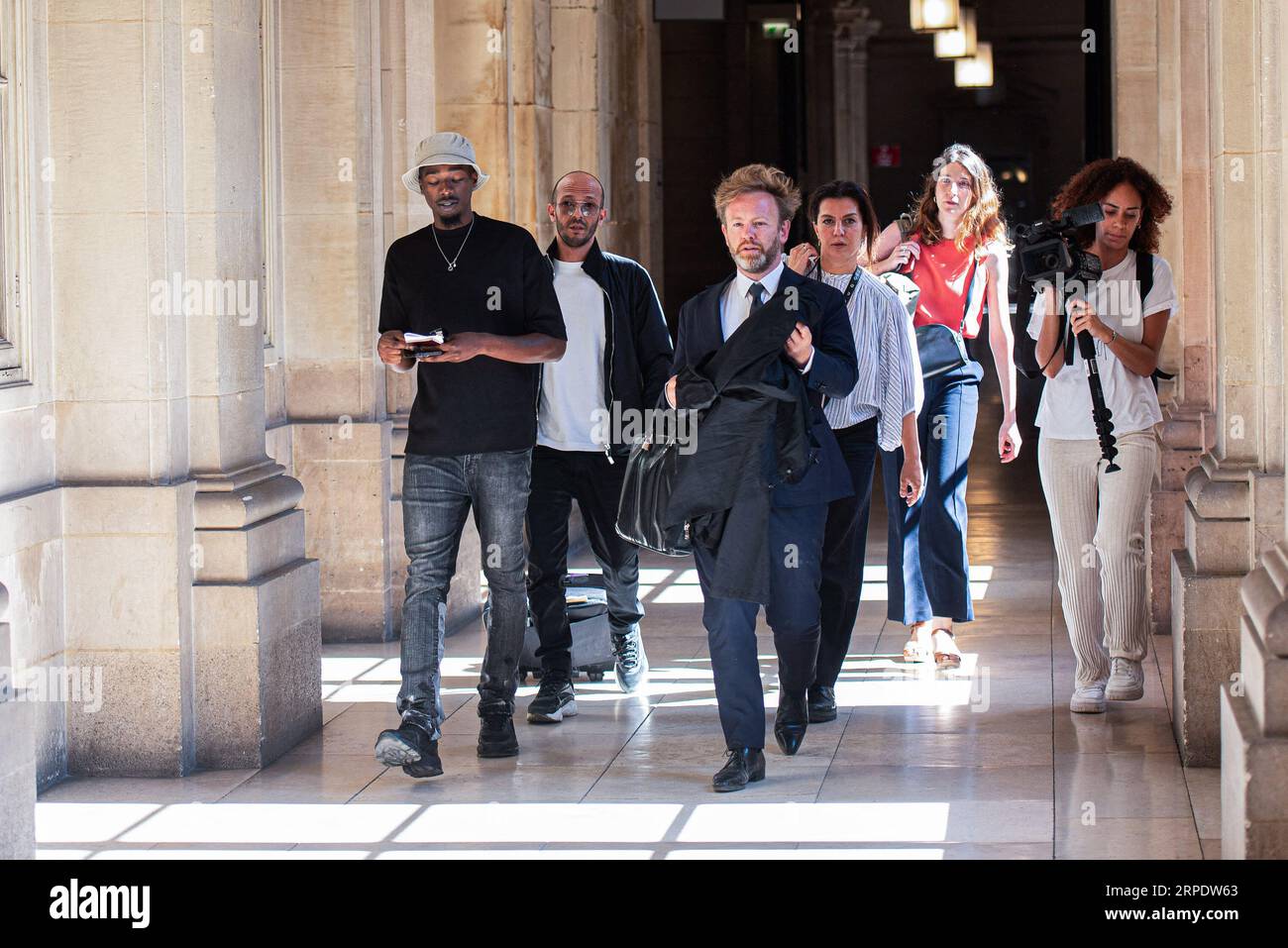 French rapper Mohamed Sylla, aka MHD, arrives for the opening of his ...