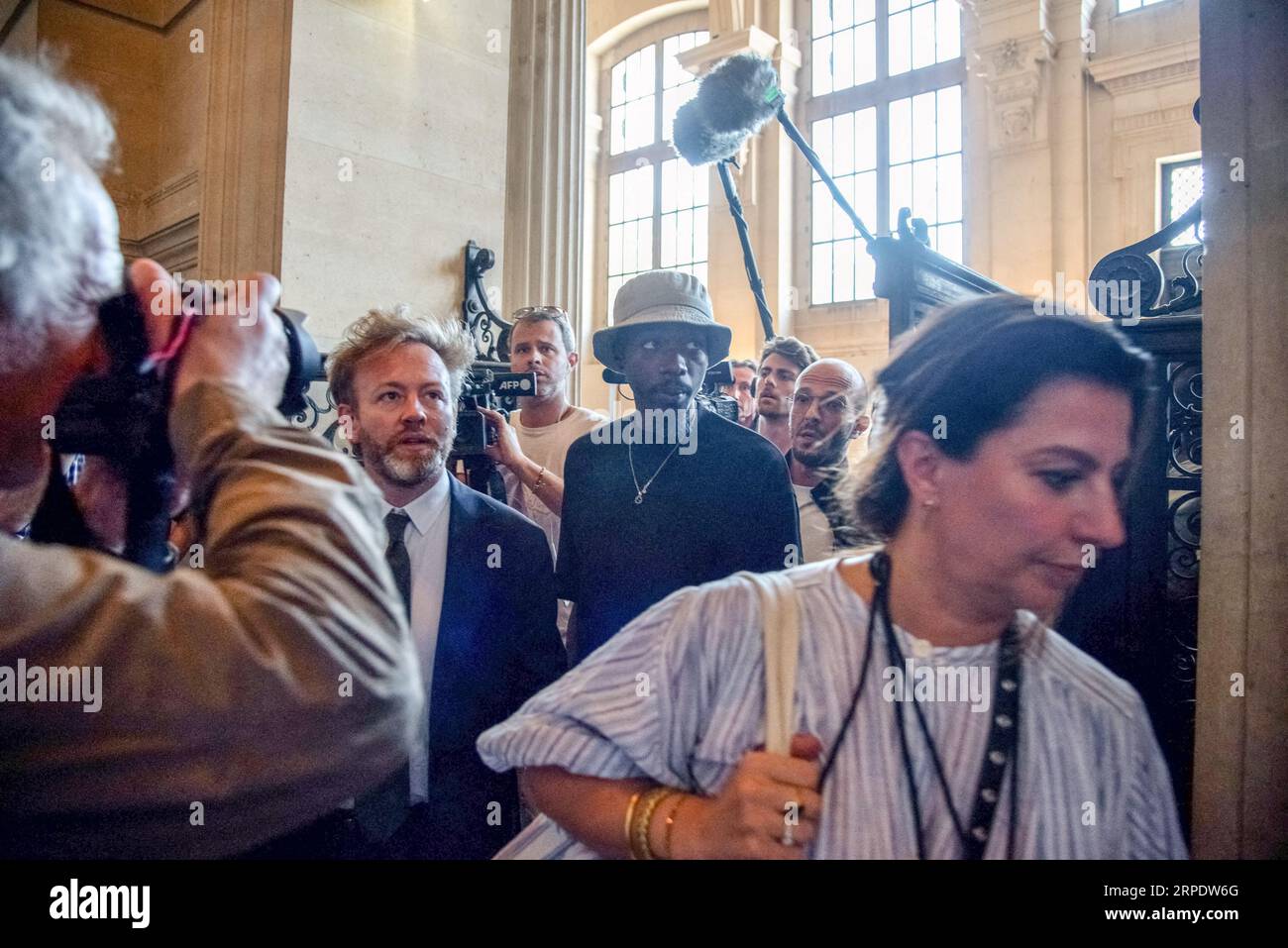 French rapper Mohamed Sylla, aka MHD, arrives for the opening of his ...