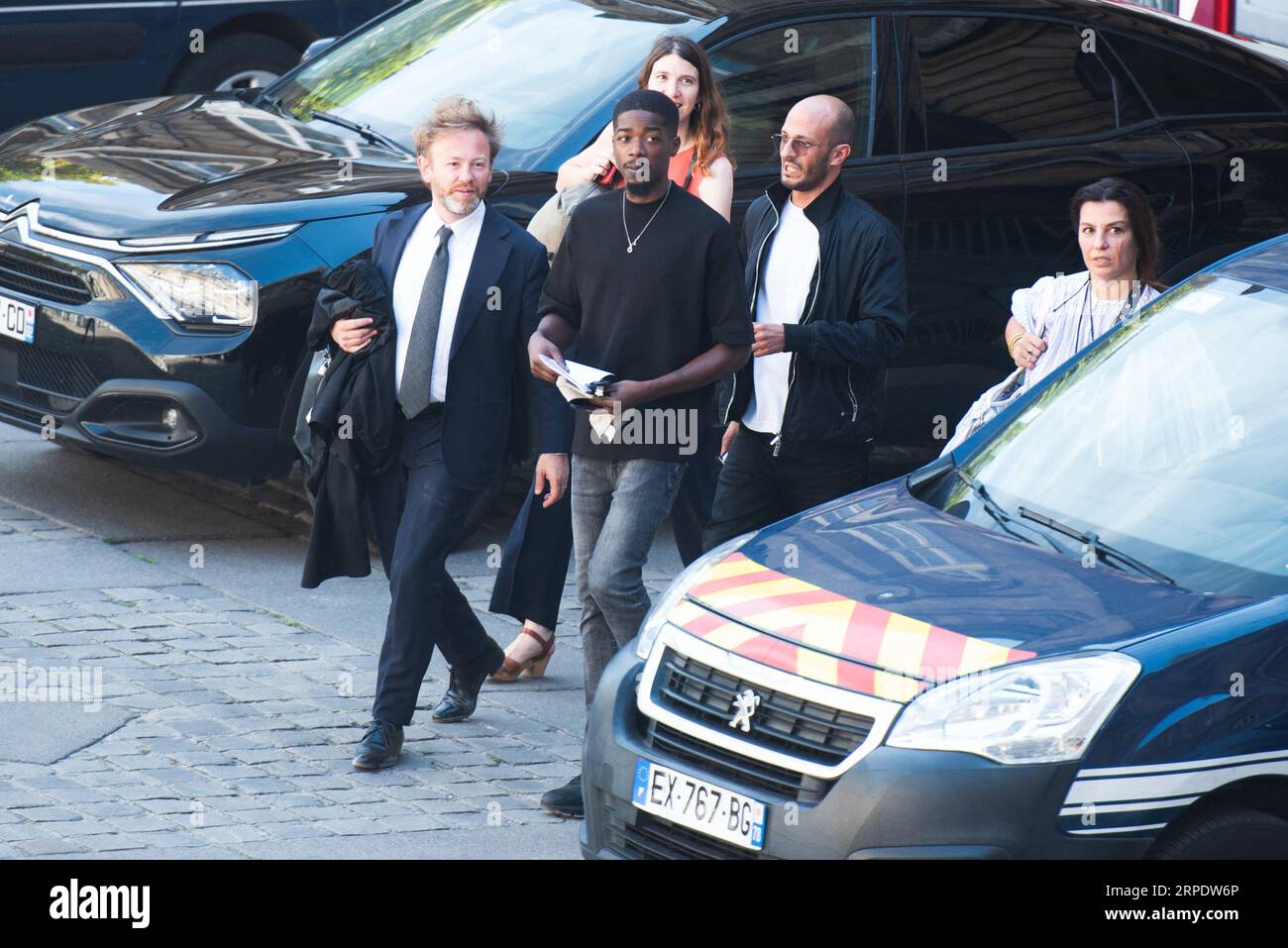 French rapper Mohamed Sylla, aka MHD, arrives for the opening of his ...