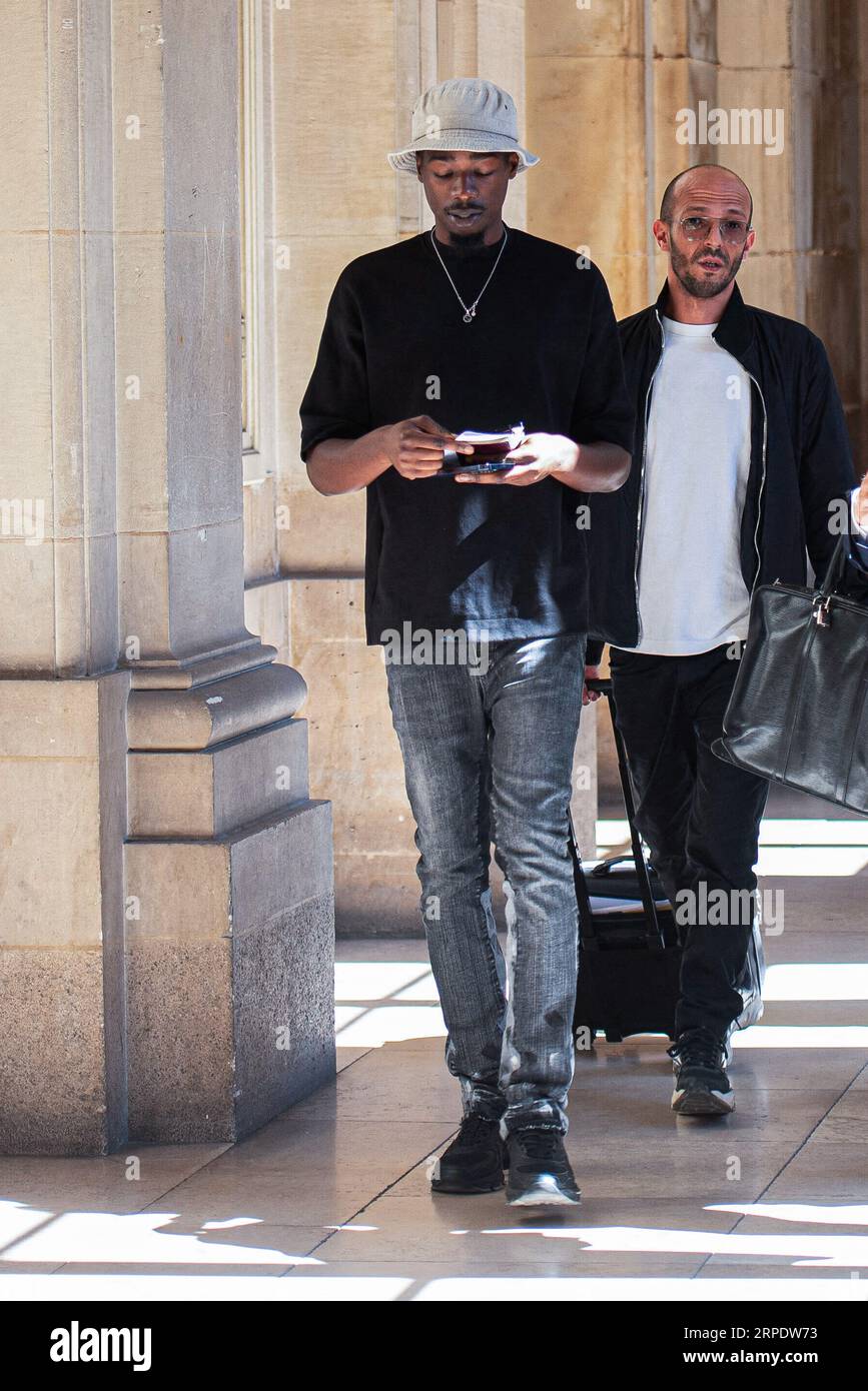 French rapper Mohamed Sylla, aka MHD, arrives for the opening of his ...
