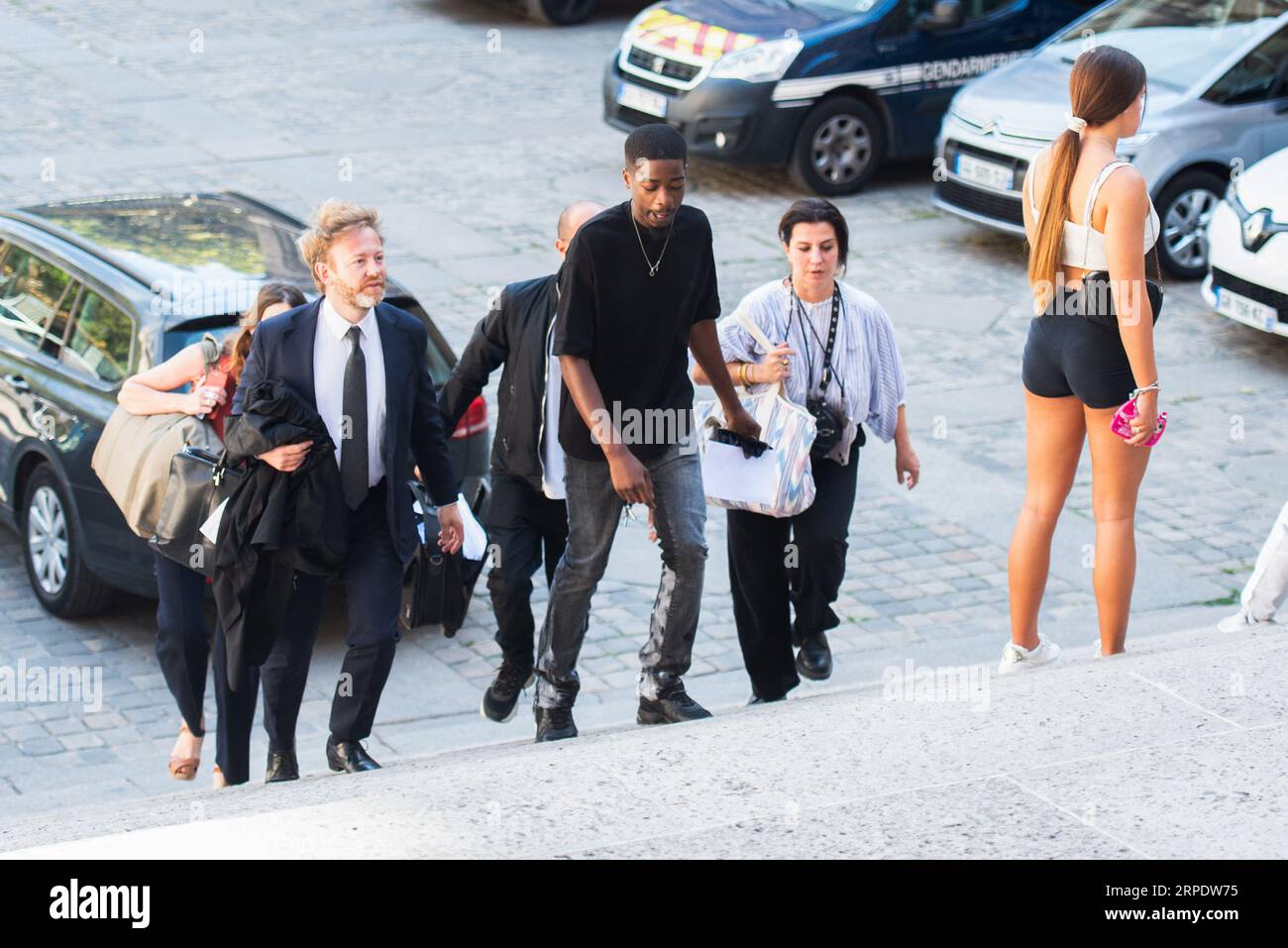 French rapper Mohamed Sylla, aka MHD, arrives for the opening of his ...