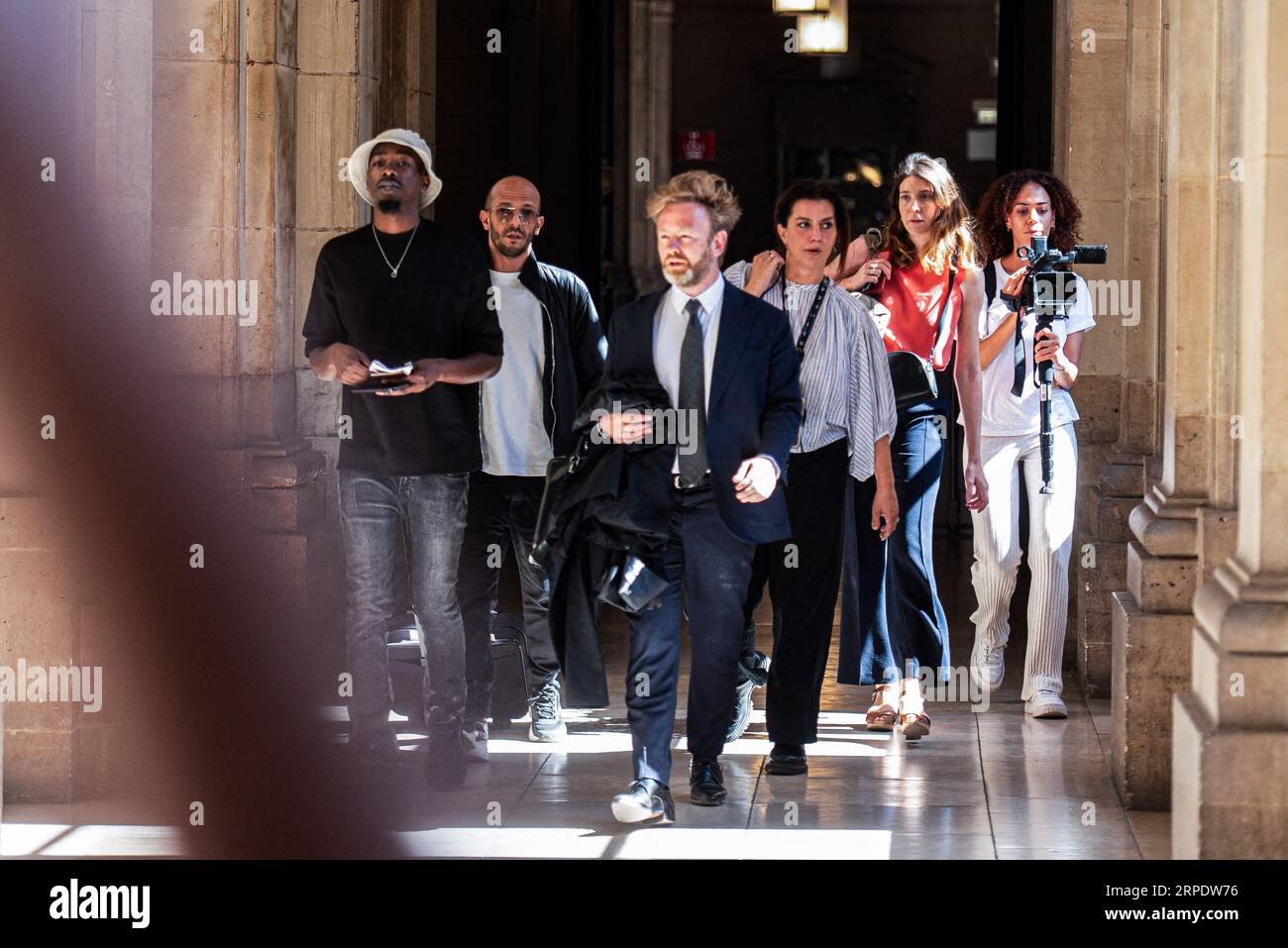 French rapper Mohamed Sylla, aka MHD, arrives for the opening of his ...