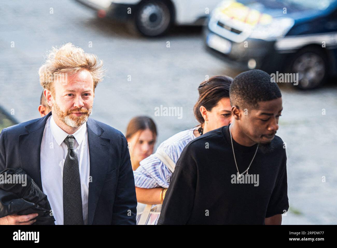 French rapper Mohamed Sylla, aka MHD, arrives for the opening of his ...