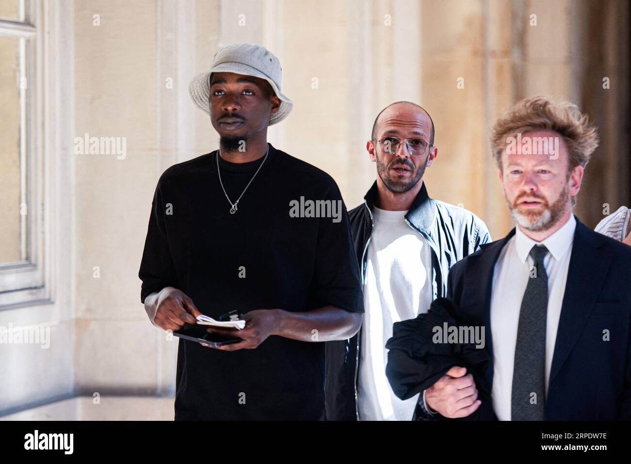 French rapper Mohamed Sylla, aka MHD, arrives for the opening of his ...