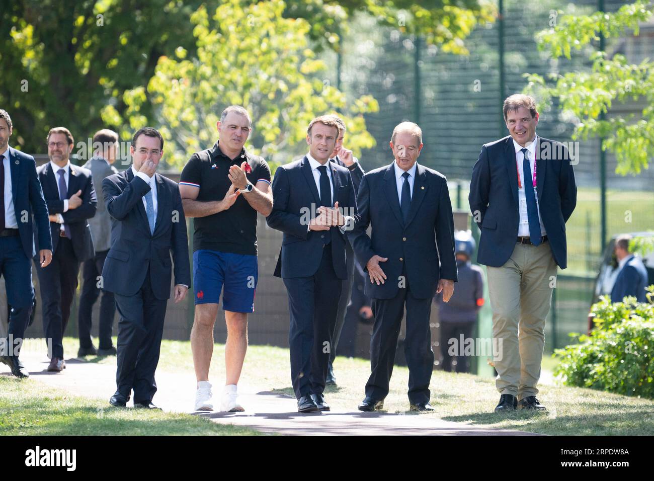 Rueil Malmaison, France. 04th Sep, 2023. French President Emmanuel ...
