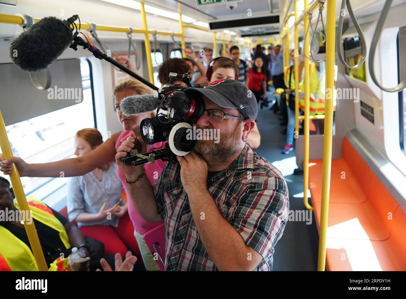 (190814) -- BOSTON (U.S.), Aug. 14, 2019 -- A cameraman films a new ...