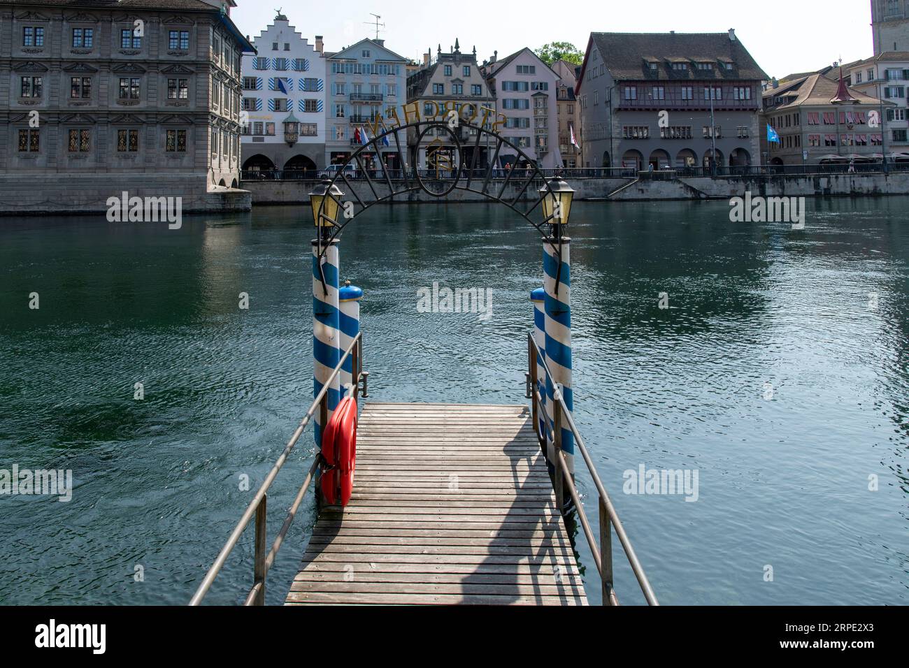 Zurich, Switzerland-May 27, 2023; Pier of the ferry terminal in the ...