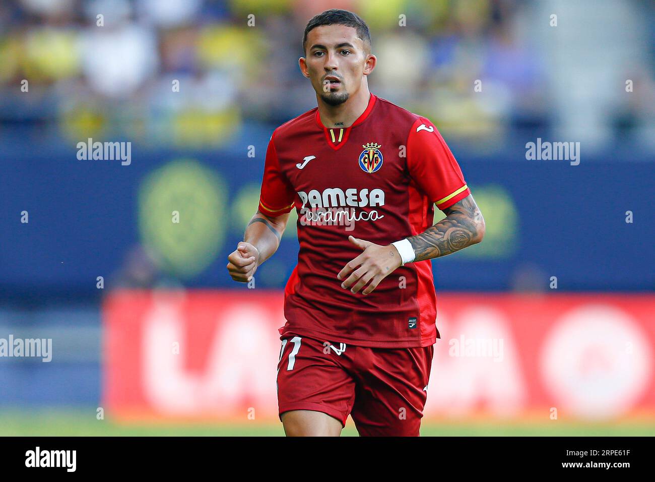 Yeremy Pino of Villarreal during the La Liga match between Cadiz CF and ...