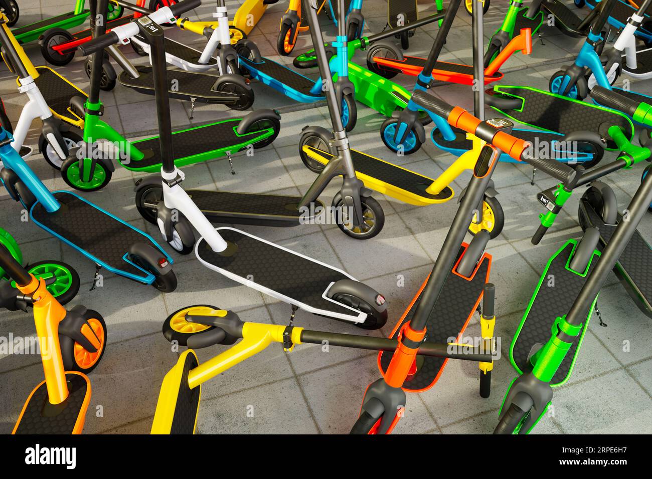 Colourful electric scooters hi-res stock photography and images - Alamy