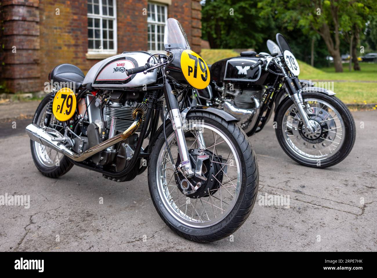 1950s Matchless G45 & 1960s Norton Manx motorcycles on display at the ...