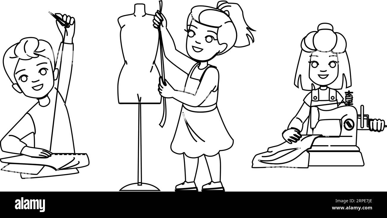 embroidery sewing kid vector Stock Vector Image & Art - Alamy