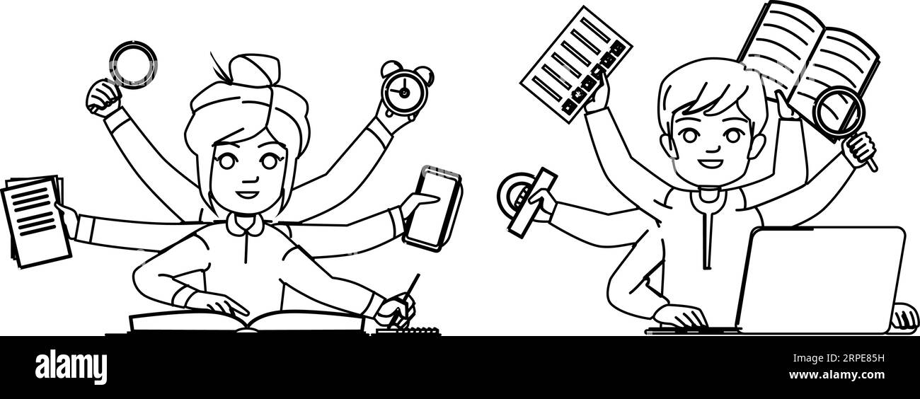 study kid vector Stock Vector Image & Art - Alamy