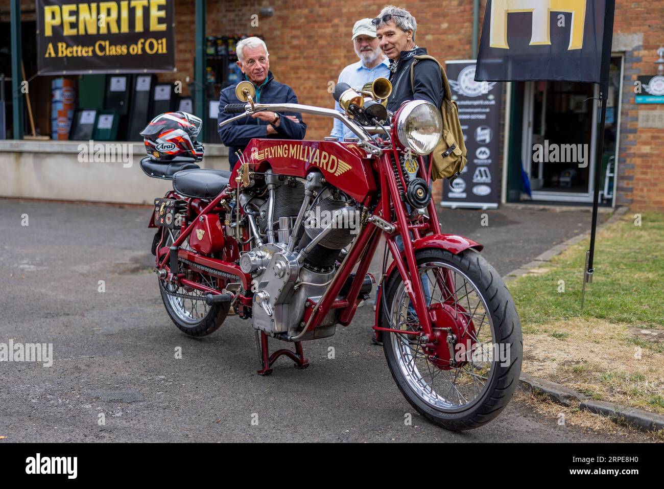 The Flying Millyard motorcycle on display at the Bicester Flywheel held ...