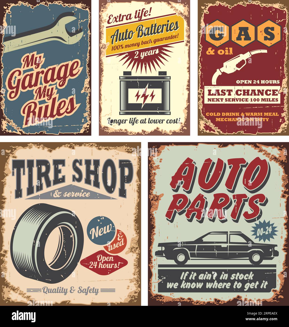 Vintage car posters Stock Vector Images - Alamy