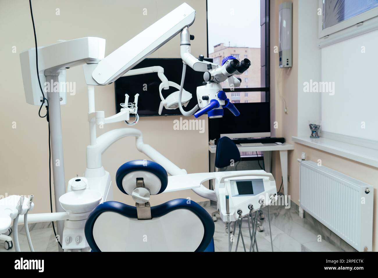 Dental microscope in the dentist's office Stock Photo - Alamy