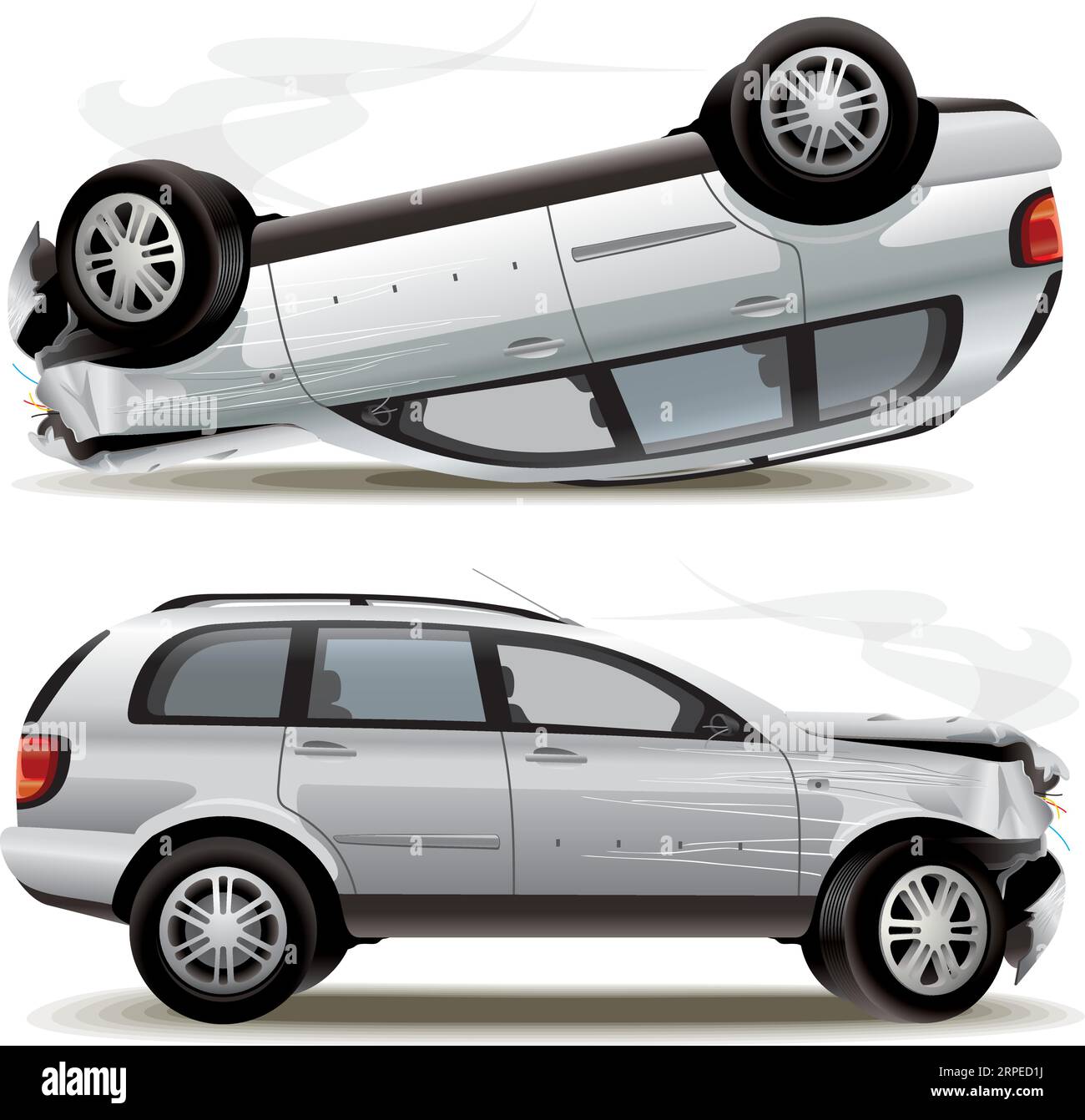 Vehicle frontal damage Stock Vector Images - Alamy