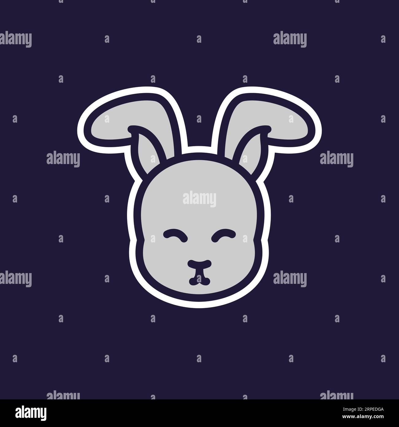 Bunny, rabbit icon, vector sticker design Stock Vector Image & Art - Alamy