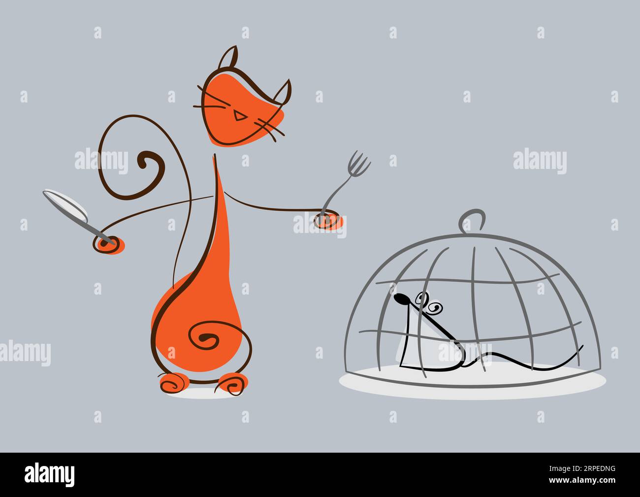 Cat fork Stock Vector Images - Alamy